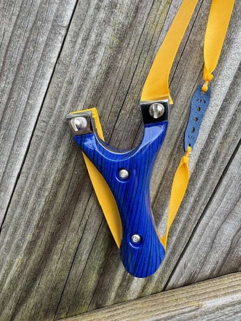 Hunting Slingshot Compact Blue - Pastimes Guns & Tackle