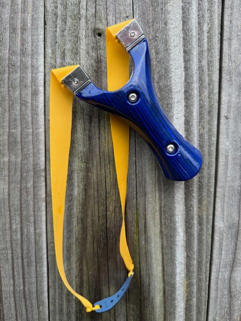 Hunting Slingshot Compact Blue - Pastimes Guns & Tackle